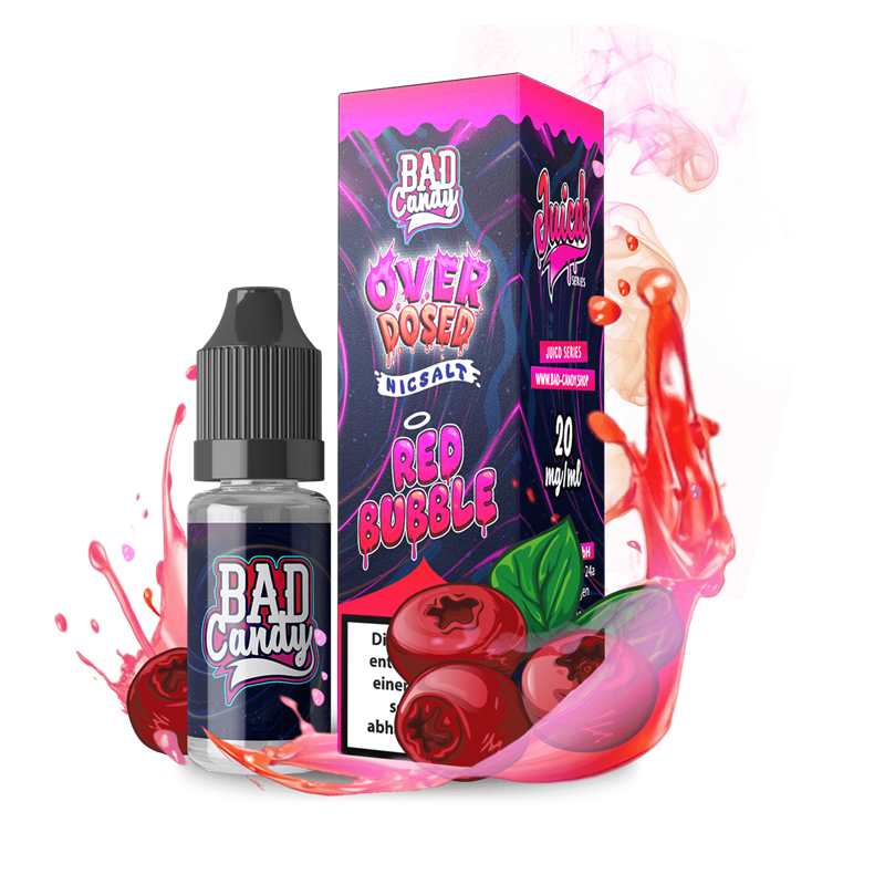 Bad Candy E-Liquid - OVERDOSED JUICD SERIES - Red Bubble - 10 ml ...